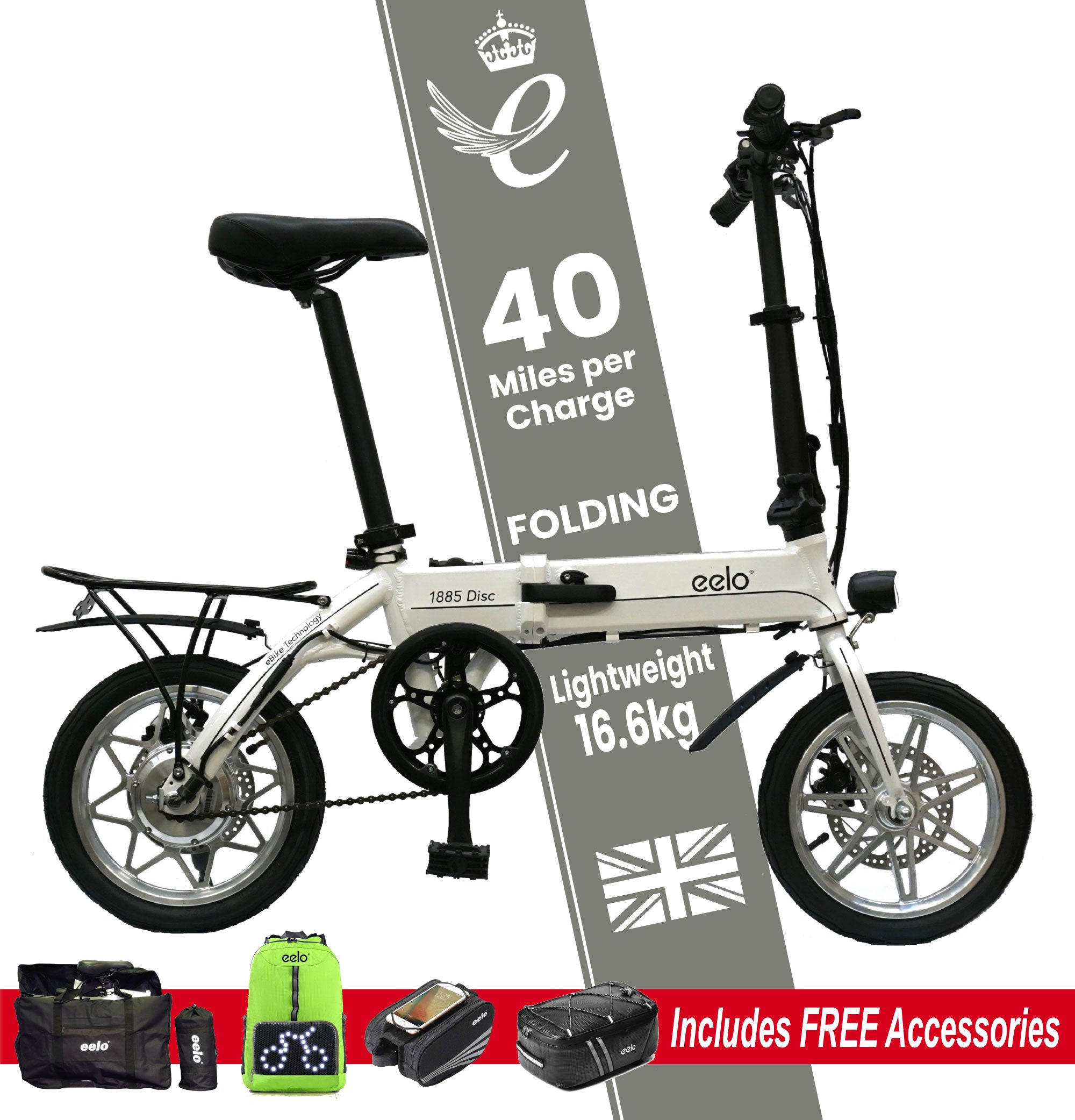 Eelo 1885 Explorer Folding Electric Bike | Lightweight & Versatile-eelo